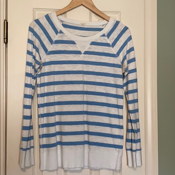 J. Crew | Tops | Bluewhite Striped J Crew Long Sleeve | Poshmark